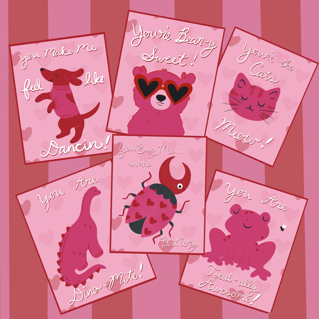 Printable Punny Valentines for Kids - Etsy