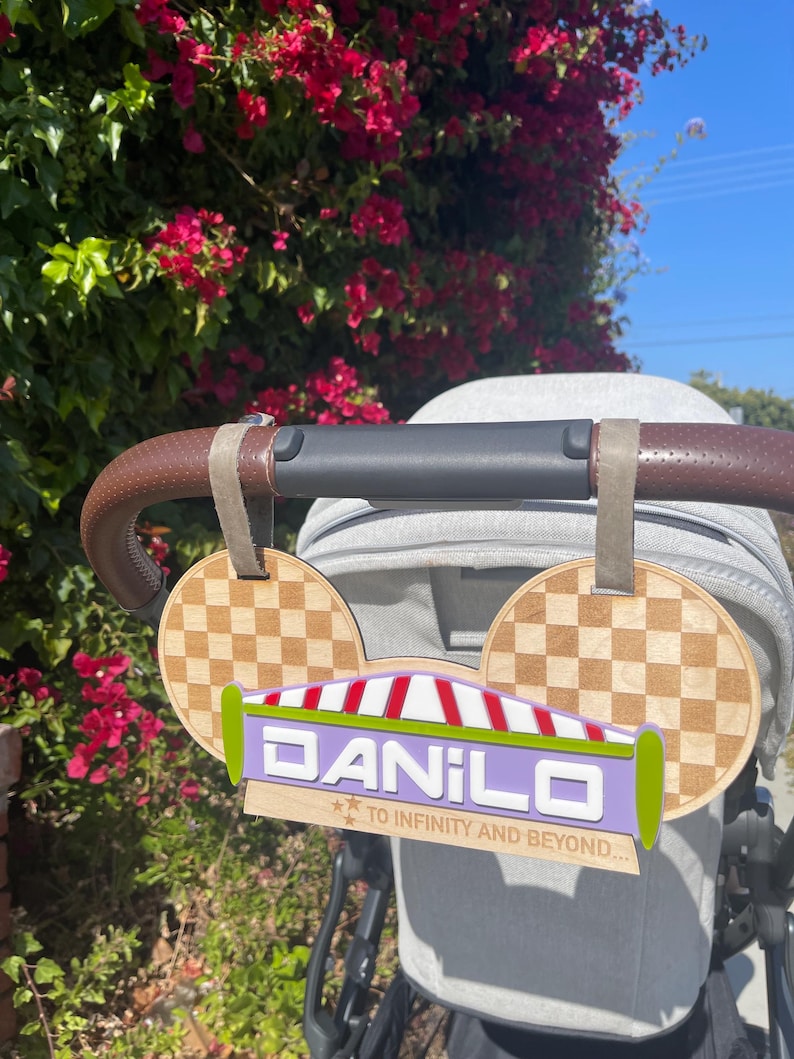 Mouse Ears Stroller Tag | Buzz Lightyear Stroller Tag | Acrylic ...