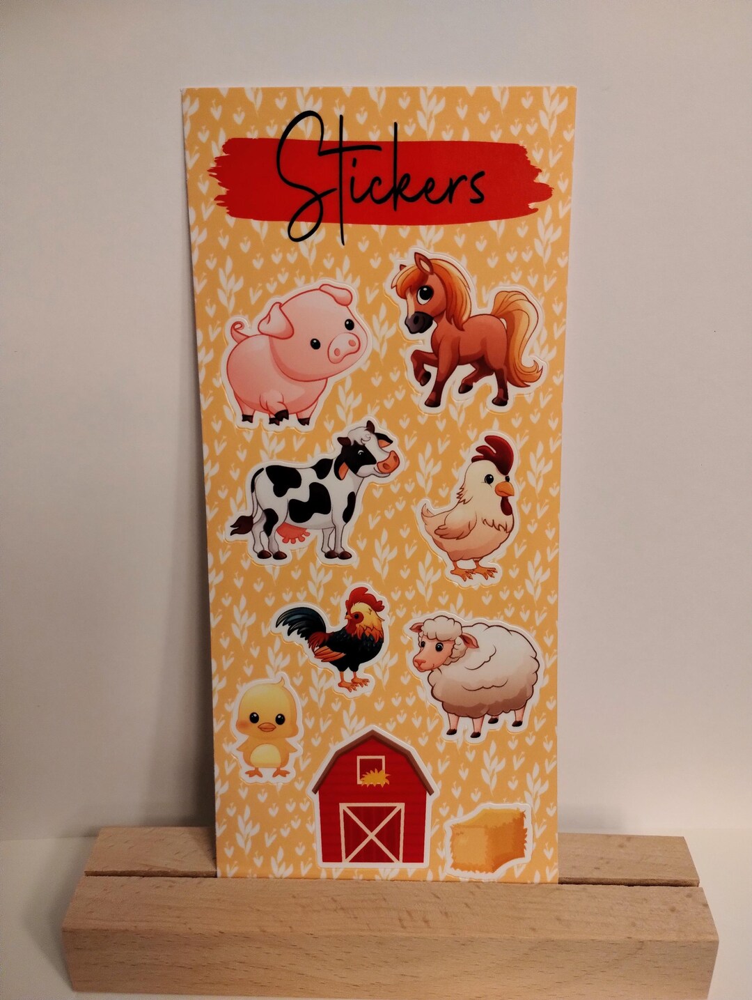 Farm Animals Sticker Sheet, Cute Barnyard Animals, Gifts for Kids ...