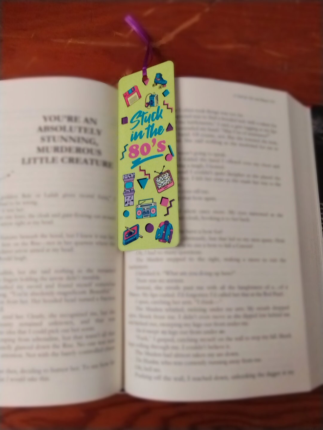 Stuck in the 80's Bookmark Metal Two Sided - Etsy