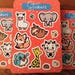 Cute Animals Sticker Sheet, Kawaii Animal Stickers, Adorable Gift, Fun ...
