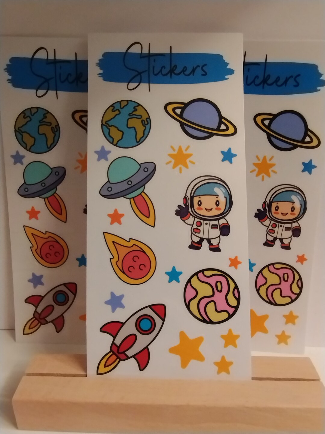 Outer Space Sticker Sheet, Cute Kids Stickers, Fun Children's Decor ...