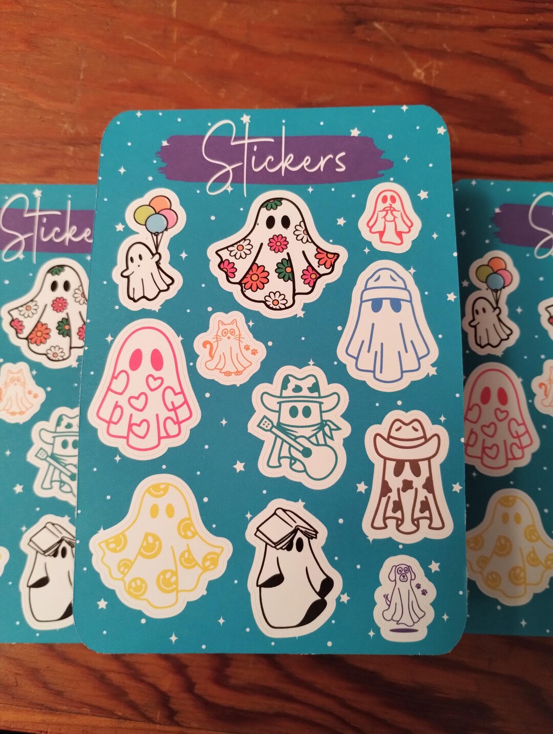 Ghosts Sticker Sheet, Cute Mini Stickers, Supernatural Decals, Adorable ...