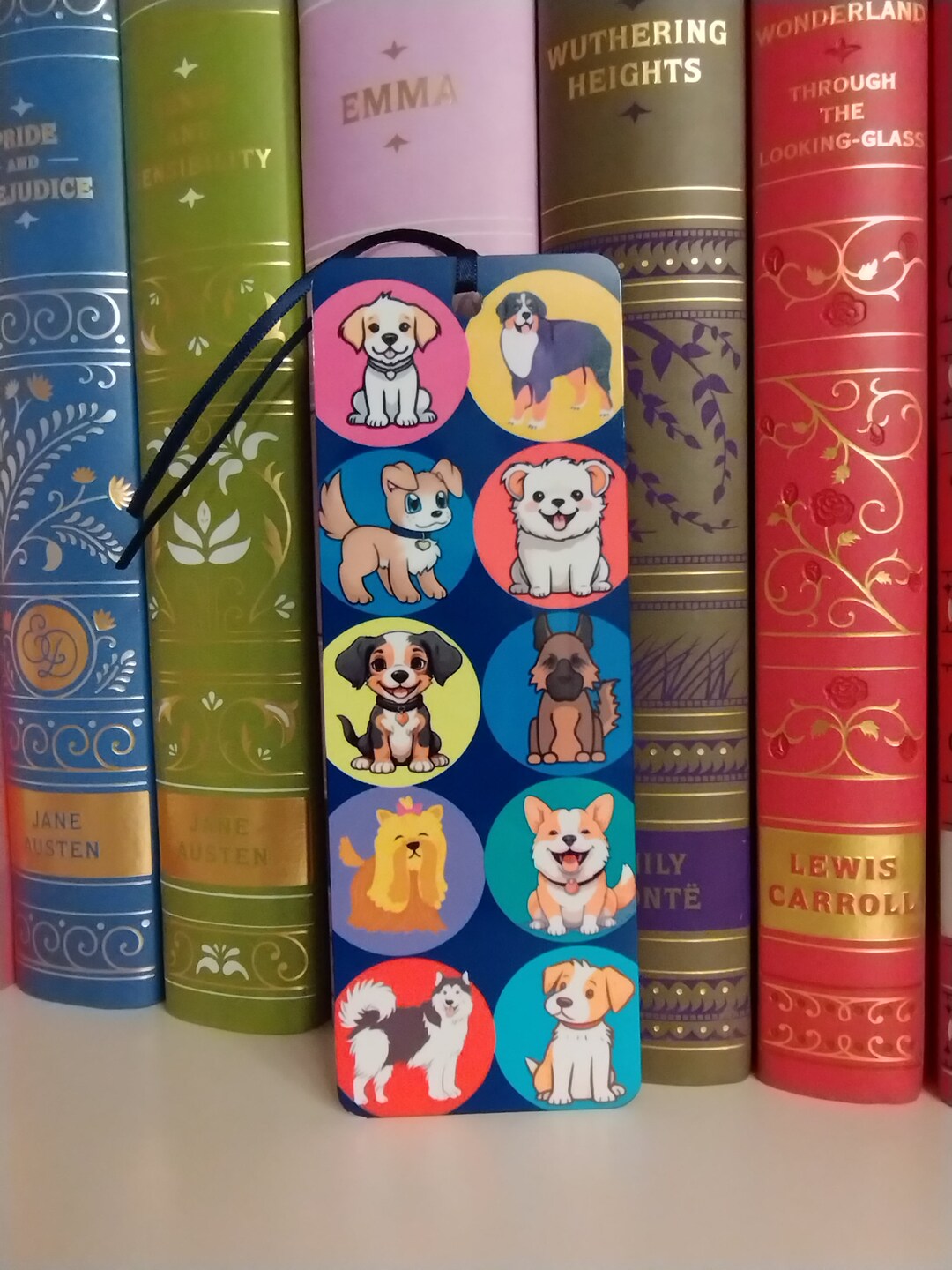 Colorful Dog Bookmark, Metal, Double Sided, Book Lovers, Bookish Gift ...
