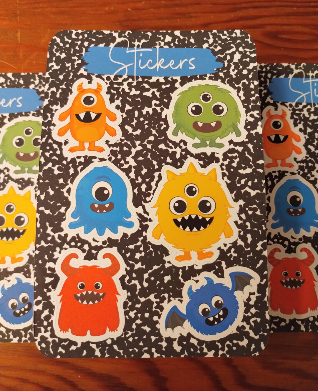 Monsters Sticker Sheet, Scary Cute Monster Set, Gifts for Kids, Perfect ...