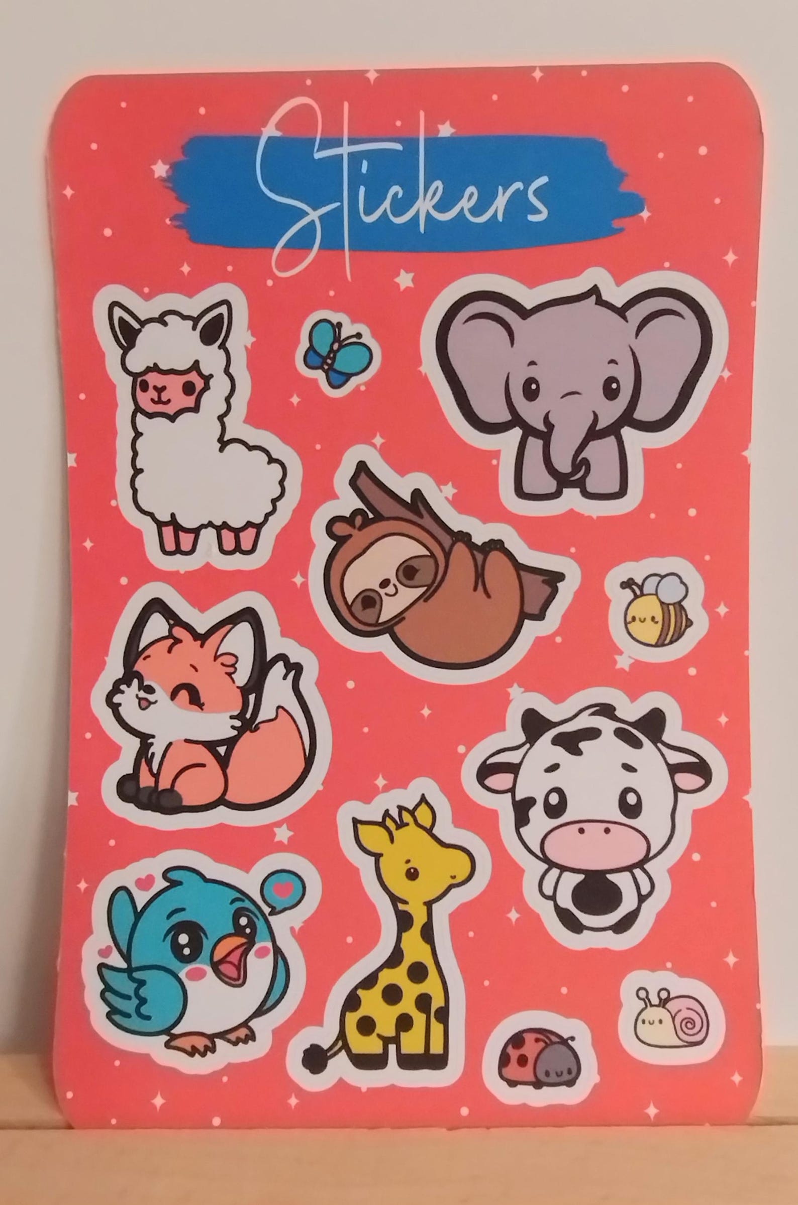 Cute Animals Sticker Sheet, Kawaii Animal Stickers, Adorable Gift, Fun ...