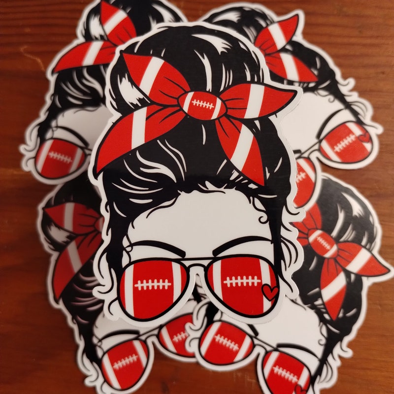 Boy Mom Messy Bun Sticker Decal - Etsy