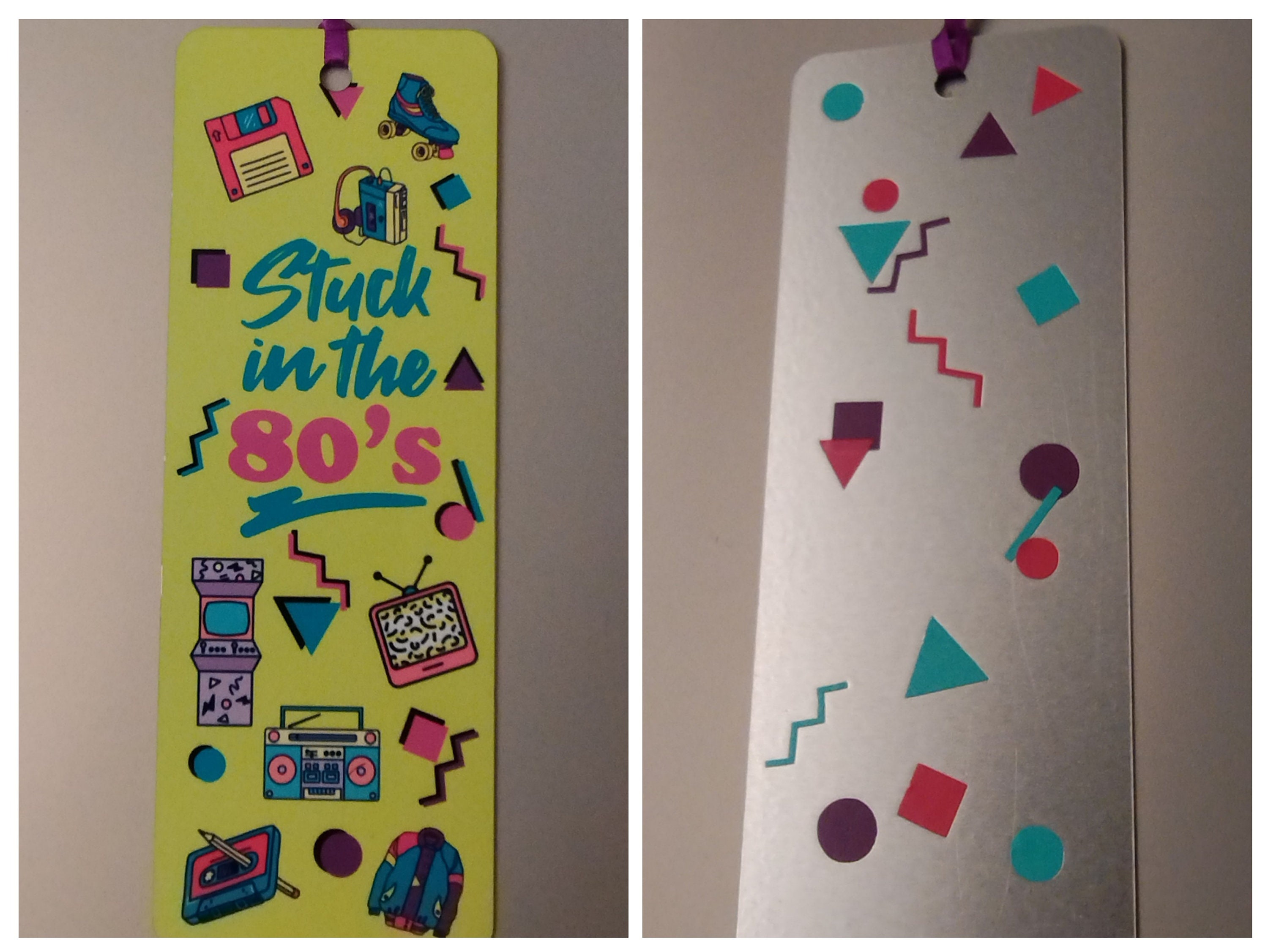 Stuck in the 80's Bookmark, Metal, Two-sided, Bookish Gifts, Nostalgic ...