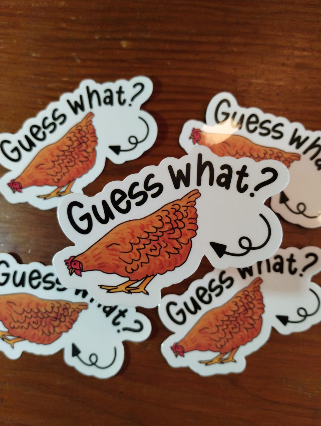 Guess What, Chicken Butt Sticker, Funny Gifts for Kids, Humorous Decals ...