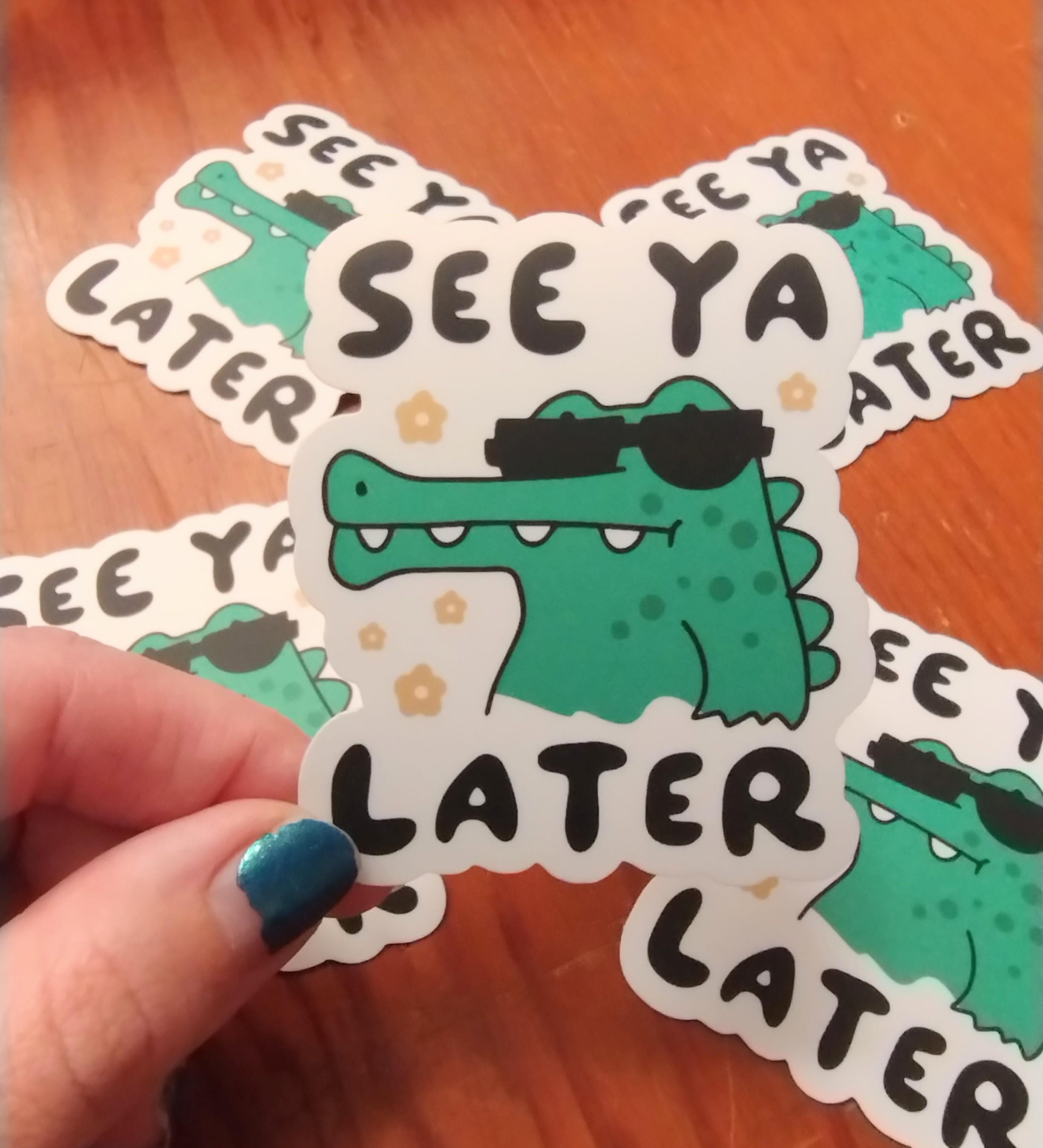 See Ya Later Alligator Sticker, Funny Kid Jokes, Children's Stickers ...