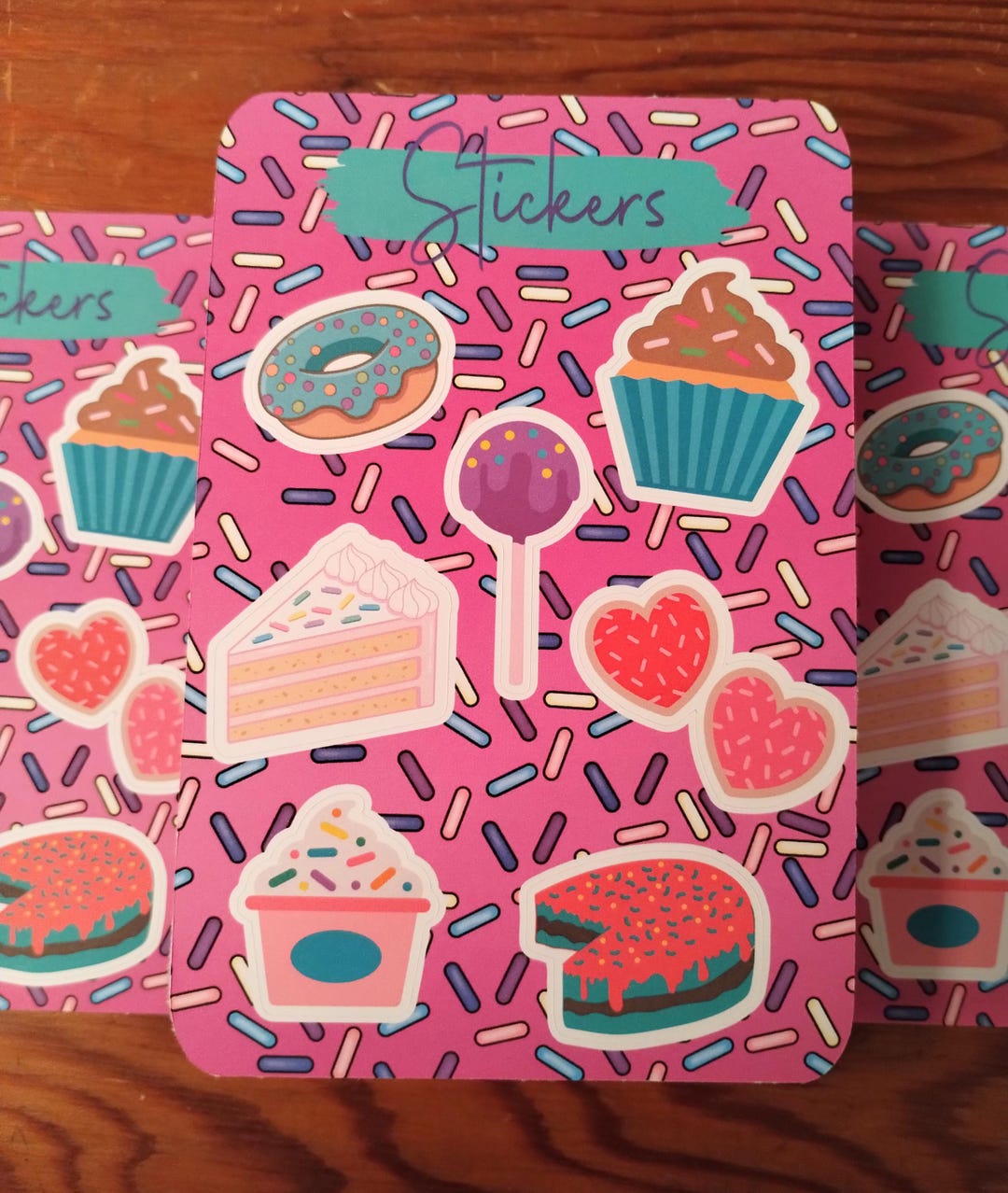 Desserts Sticker Sheet, Sprinkled Food Sticker Set, Cute Colorful ...