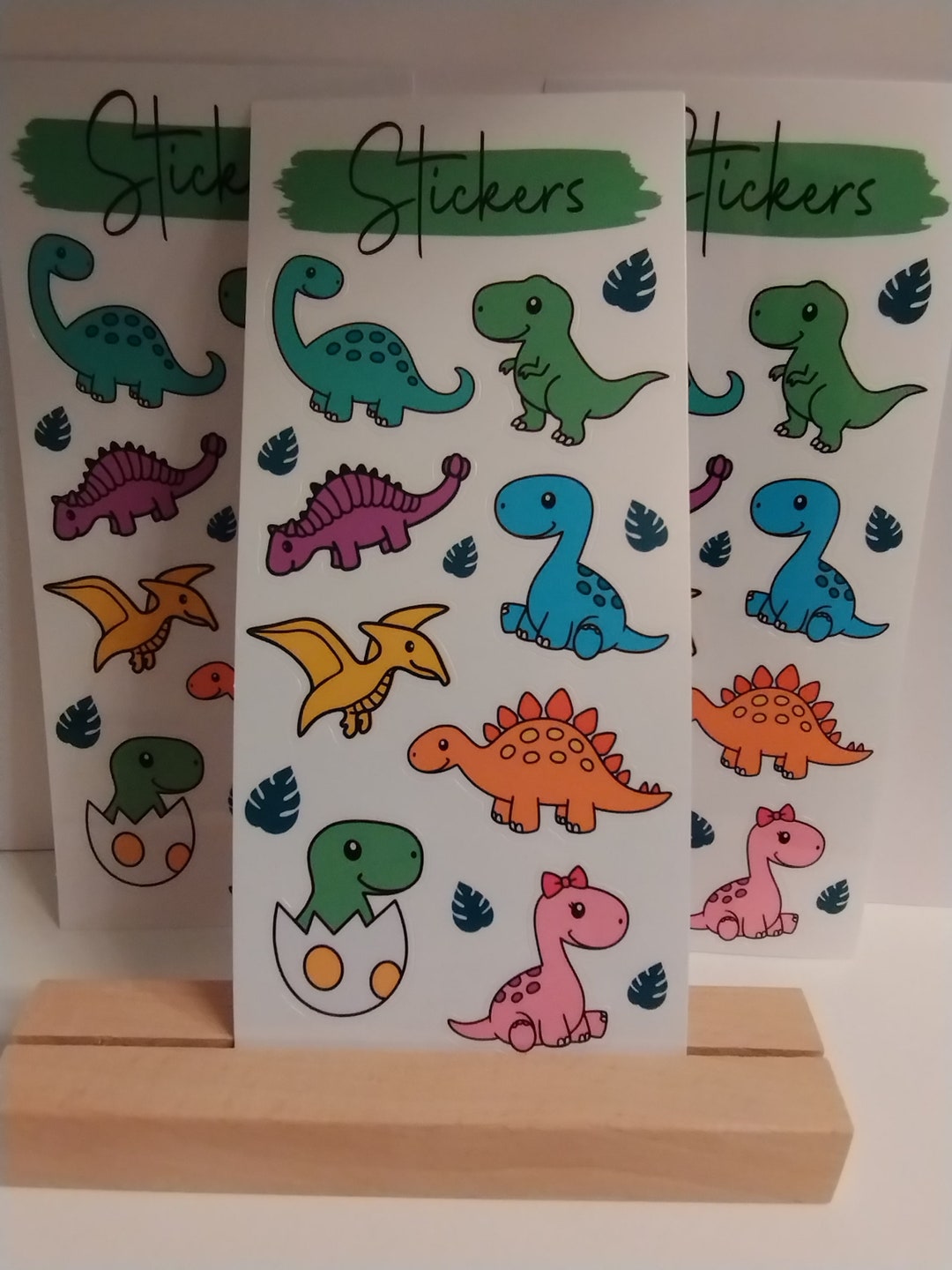 Dinosaur Sticker Sheet, Cute Dino Decals, Kids Presents, T-rex ...