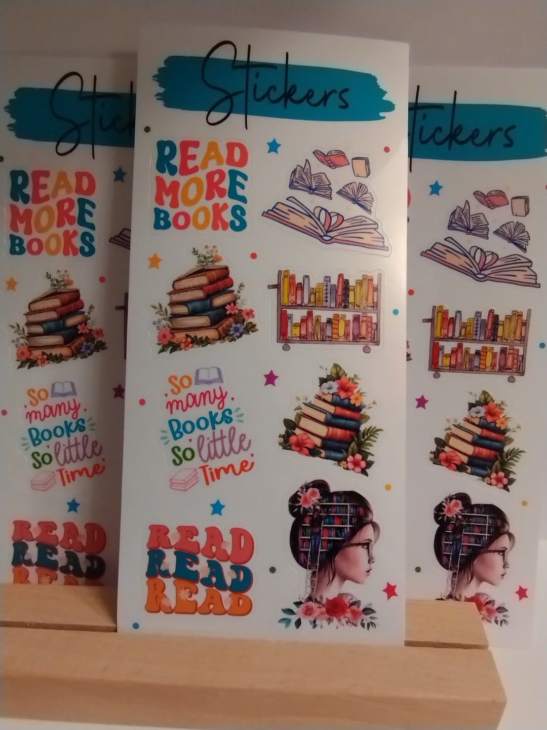 Bookish Sticker Sheet, Literary Decals, Book Lovers Gift, Handmade ...