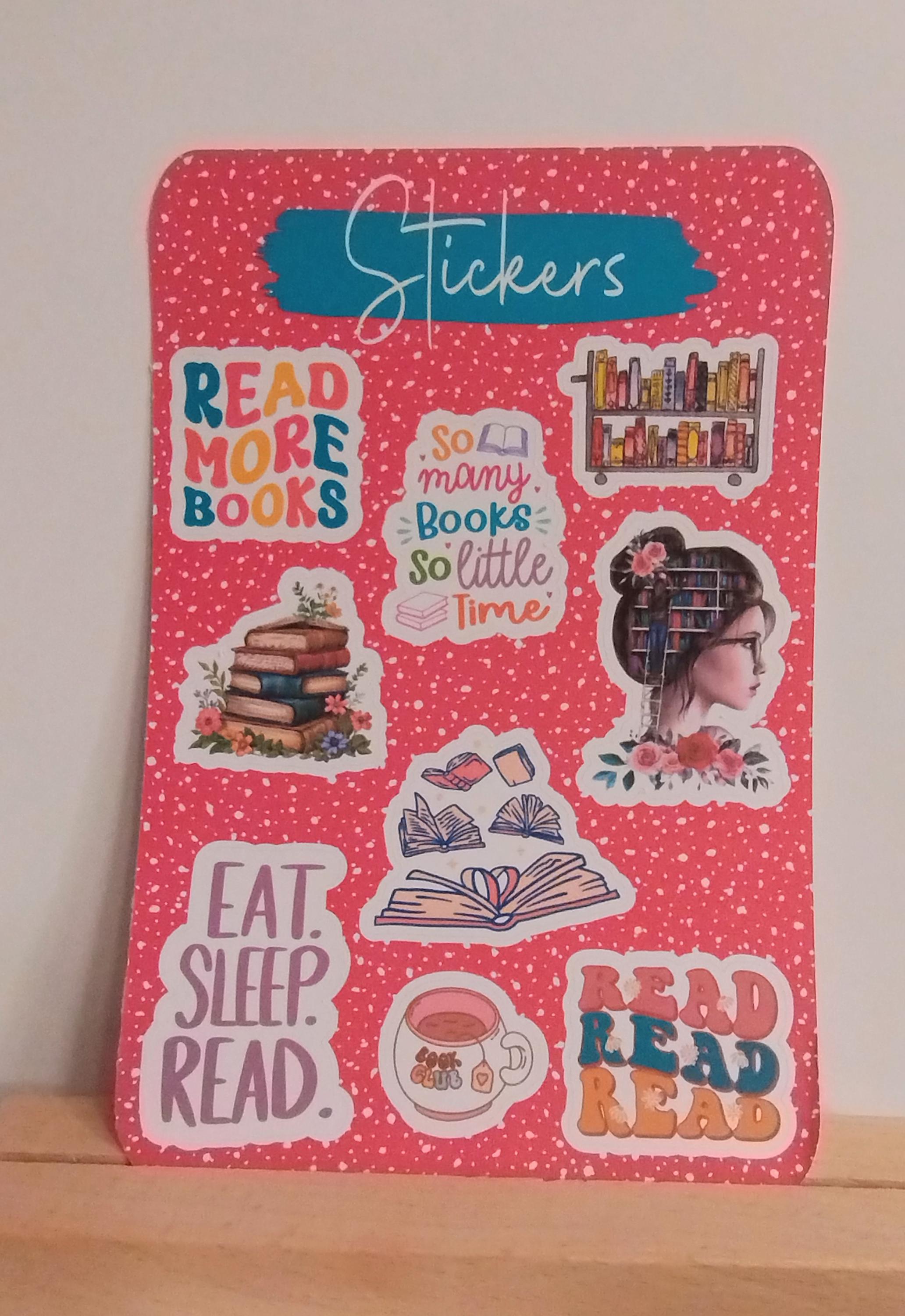 Bookish Sticker Sheet, Literary Decals, Book Lovers Gift, Handmade ...