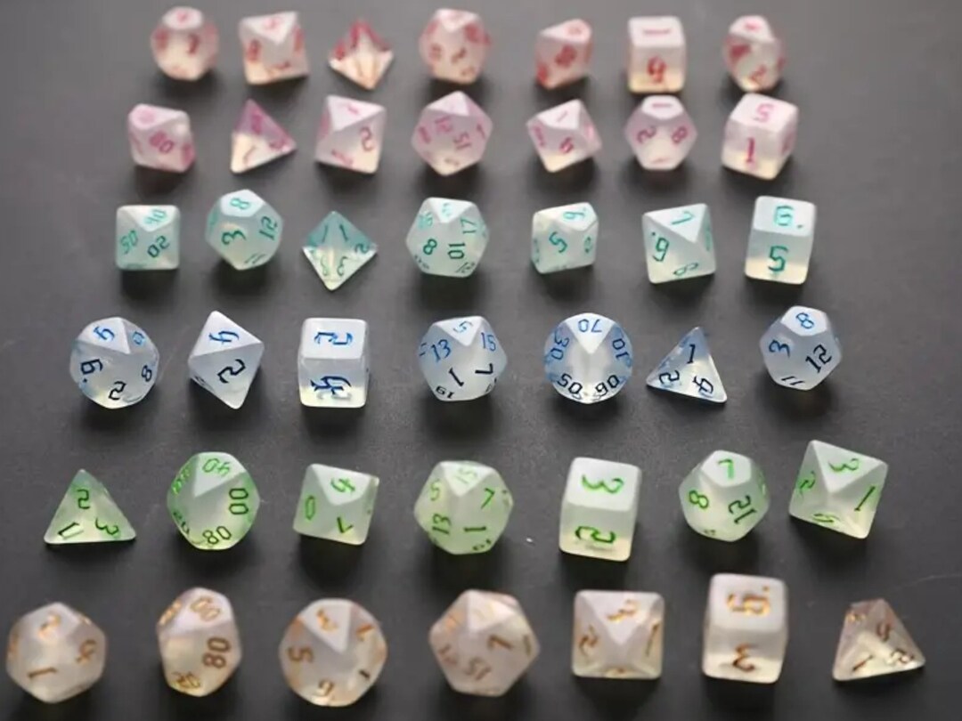 Frosted Dice Dice Set Soft Edge Ice Cubes Dice Dnd Set D&D Dice/dice ...