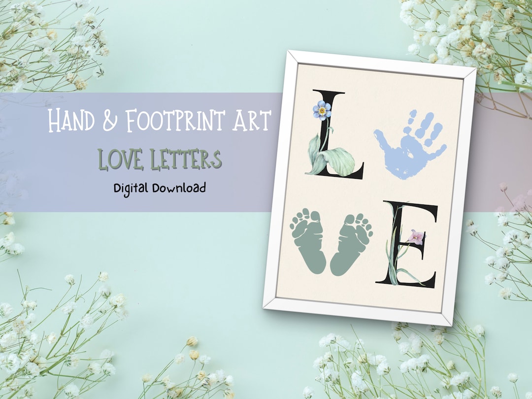 Love Handprint Art | Handprint Craft, Handprint Keepsake, Footprint ...