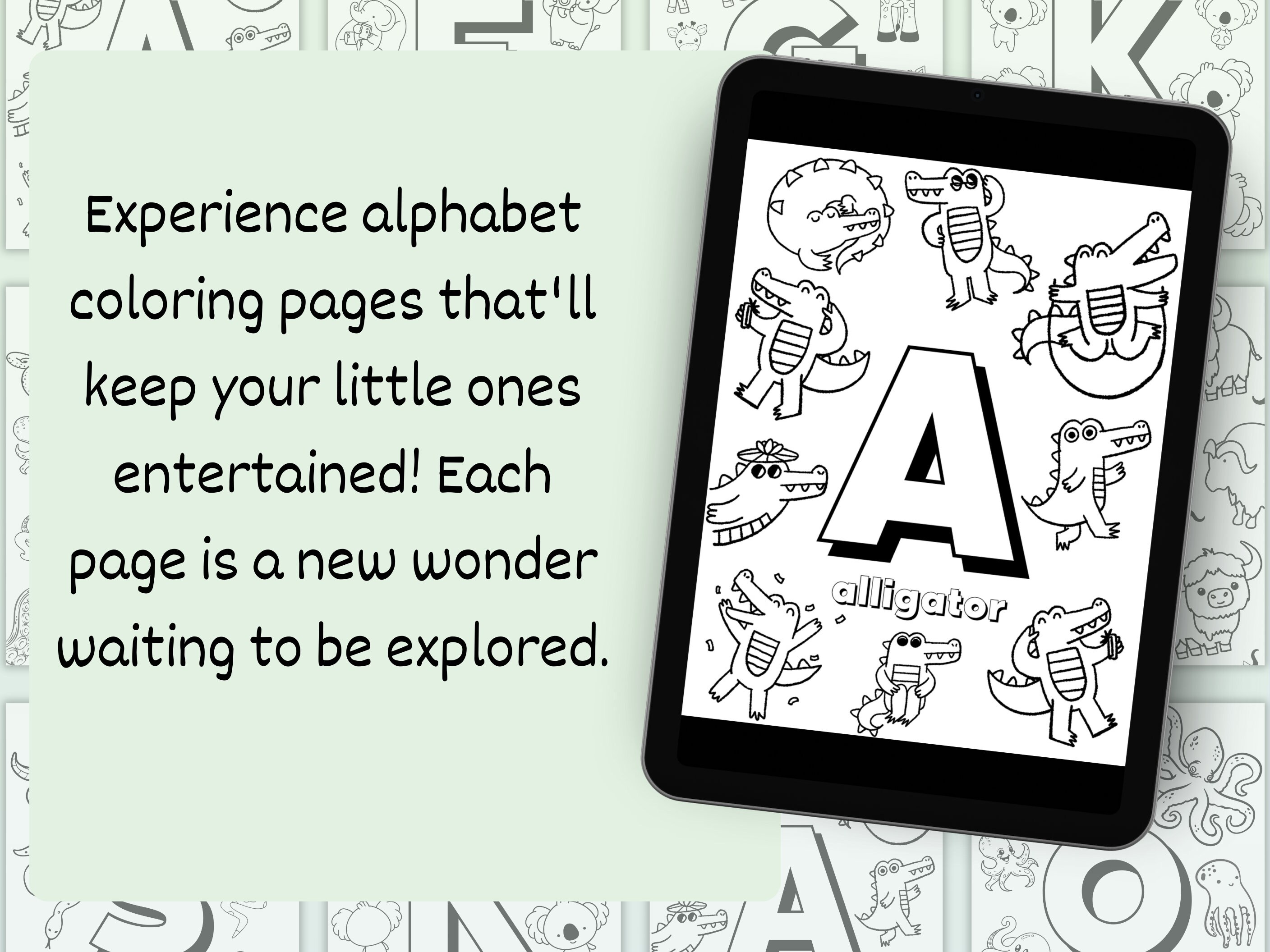 Alphabet Animal Adventures: Coloring Pages | Alphabet Worksheets ...