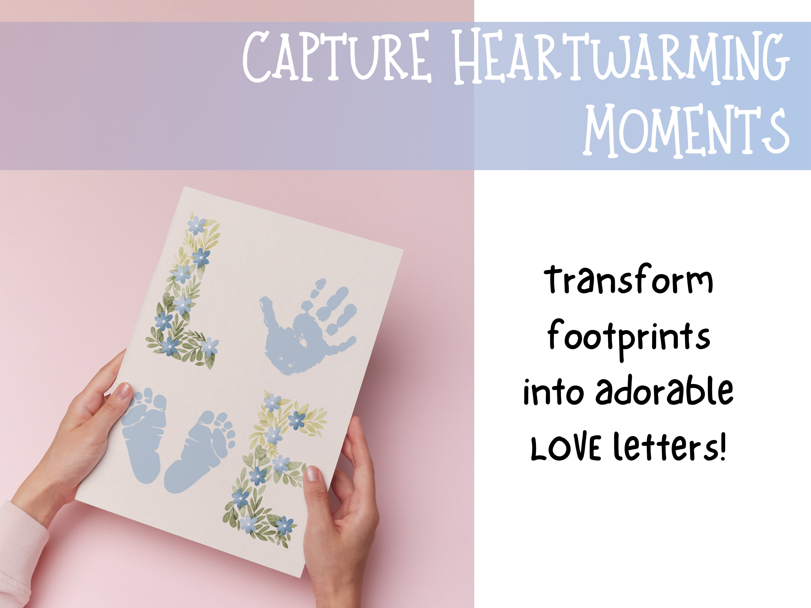 Love Handprint Art / Handprint Craft, Recuerdo de huellas de manos ...