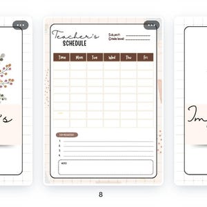 Teacher'planner Canva Template Editable - Etsy