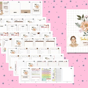 Teacher'planner Canva Template Editable - Etsy