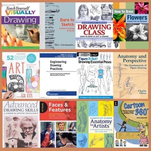 DRAWING LEARNING MATERIALS Access More the 500 Drawing E-books Learn How to Draw - Etsy