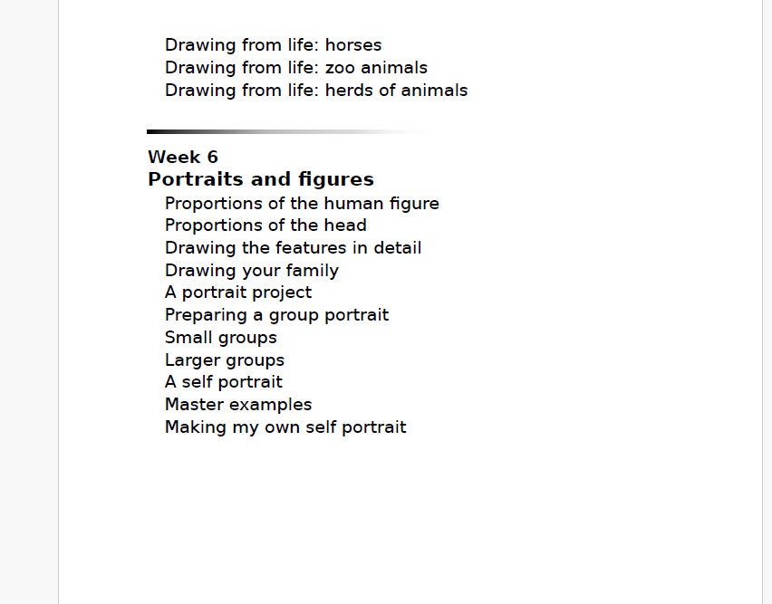 6-weeks Drawing Course - Etsy