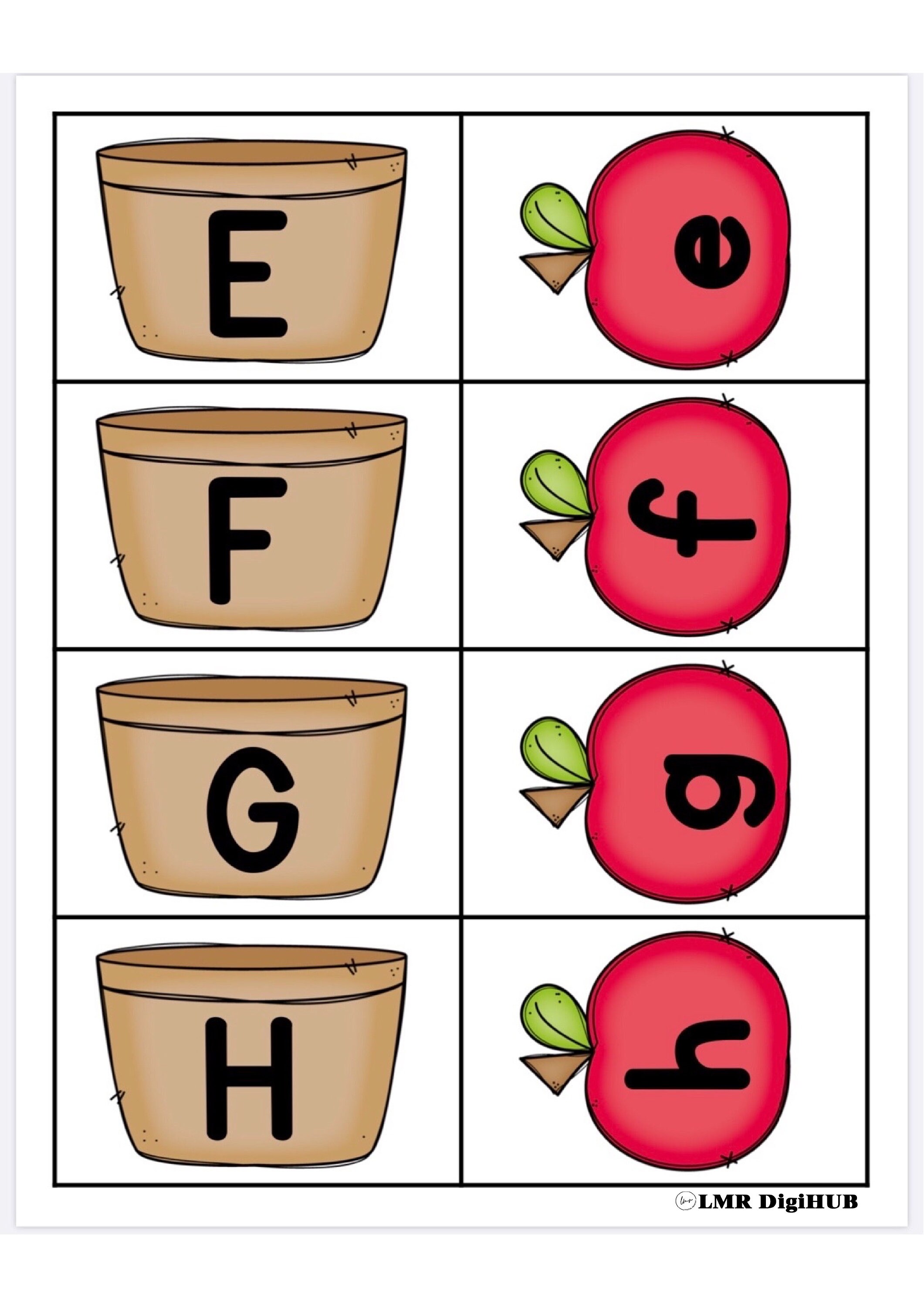 Alphabet Match up Flash Card Activity PDF Editable Ready-to-print - Etsy