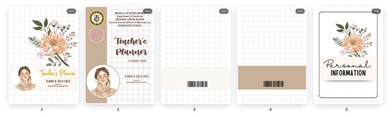 Teacher'planner Canva Template Editable - Etsy