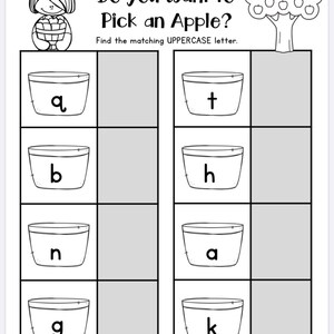 Alphabet Match up Flash Card Activity PDF Editable Ready-to-print - Etsy