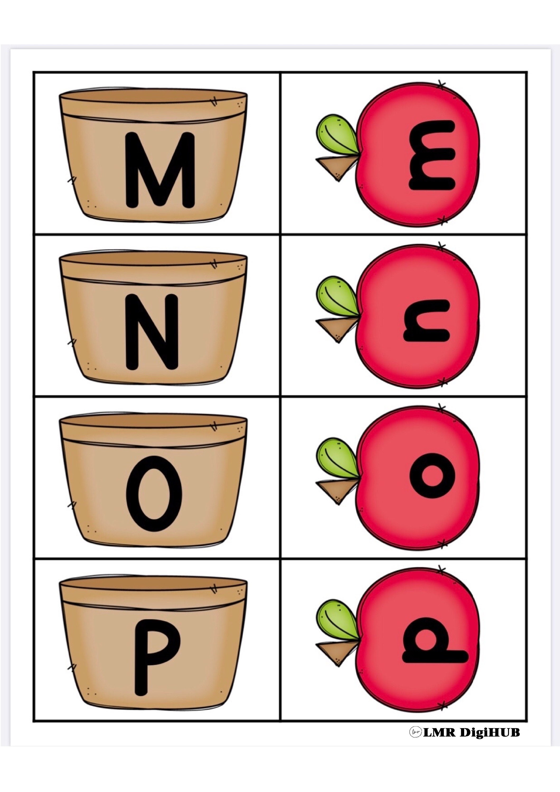 Alphabet Match up Flash Card Activity PDF Editable Ready-to-print - Etsy
