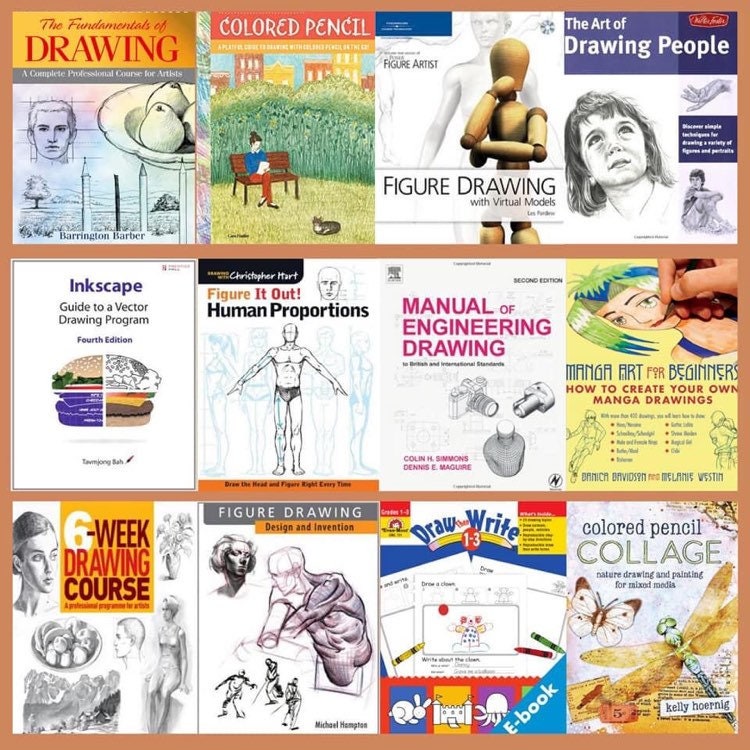 DRAWING LEARNING MATERIALS Access More the 500 Drawing E-books Learn How to Draw - Etsy