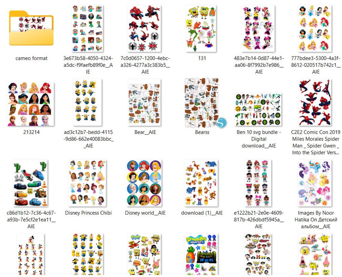 8gb+ Sticker Printable Anime Aesthetic Cute Stickers Ready to Cut - Etsy