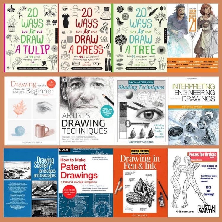 DRAWING LEARNING MATERIALS Access More the 500 Drawing E-books Learn How to Draw - Etsy