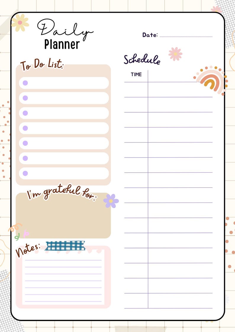 Teacher'planner Canva Template Editable - Etsy