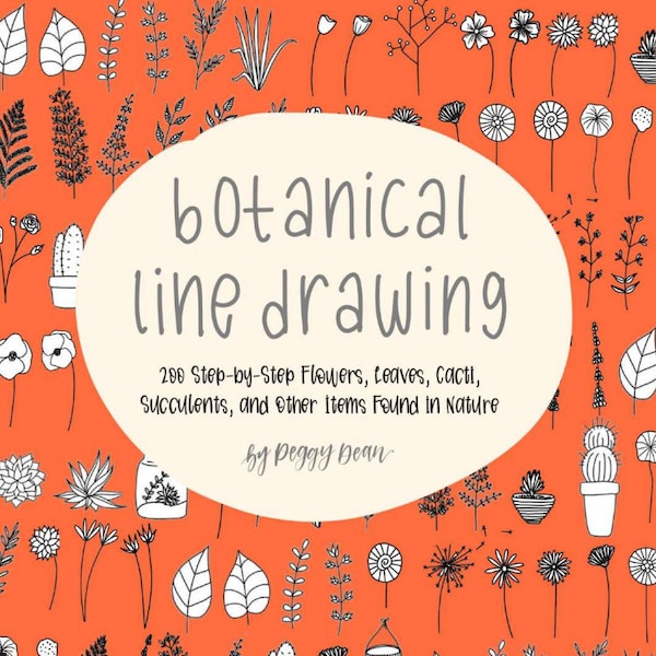 Botanical Line Drawing - Etsy