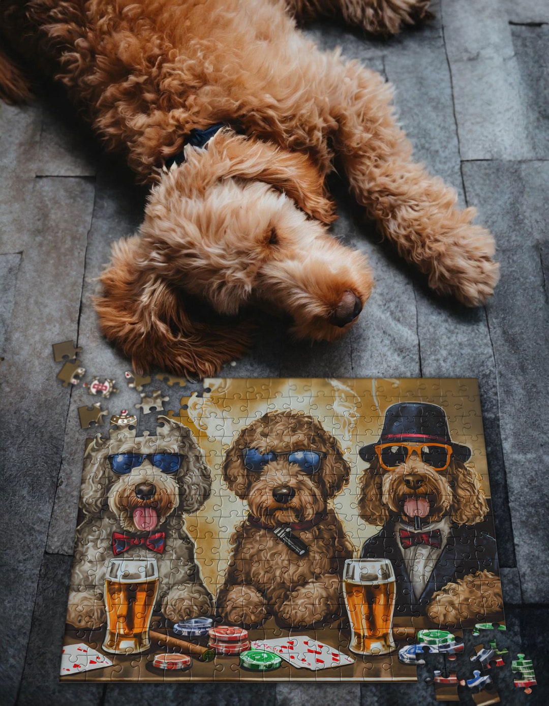 Poker With the Doods Jigsaw Puzzle - Etsy
