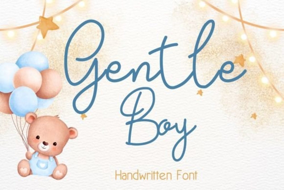 Gentle Boy Font, Bold Font, Classic Font, Script Font, Vintage Font ...