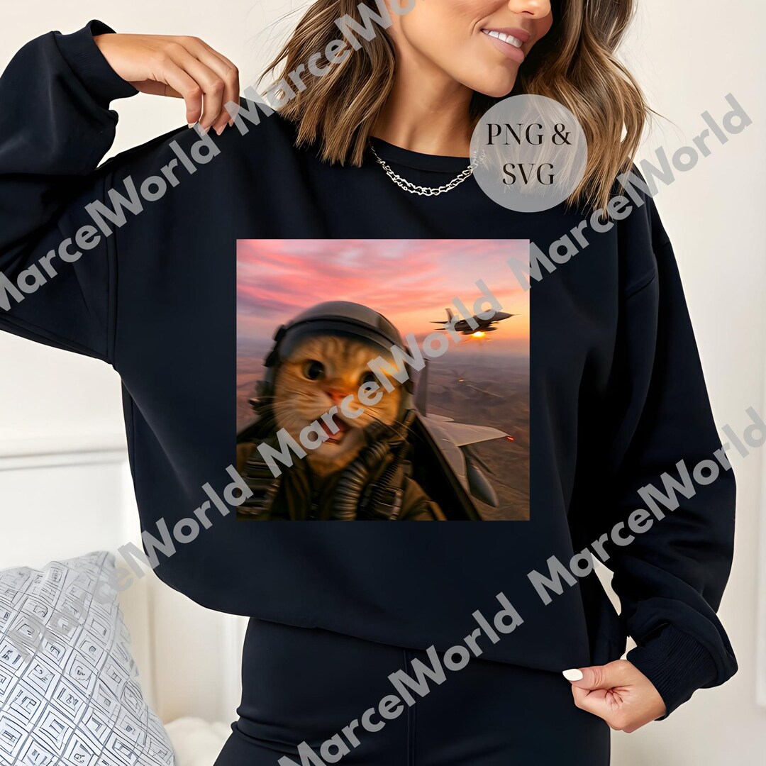 Funny Fighter Pilot Cat PNG, Vintage Cat Wars Png, Funny Cat Meme Png ...