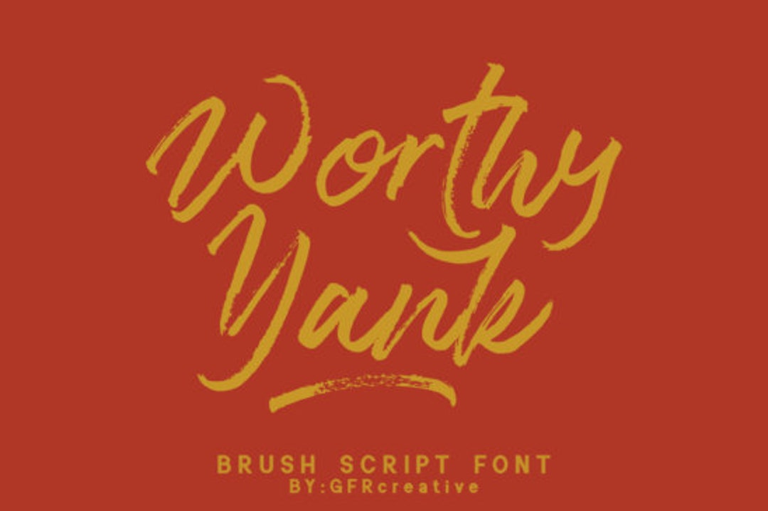 Worthy Yank Font, Handwritten Font, Beautiful Font, Script Font ...
