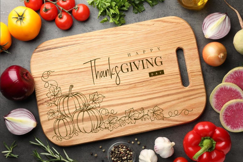 Thanksgiving Cutting Board, Personalized Thanksgiving Decor ...