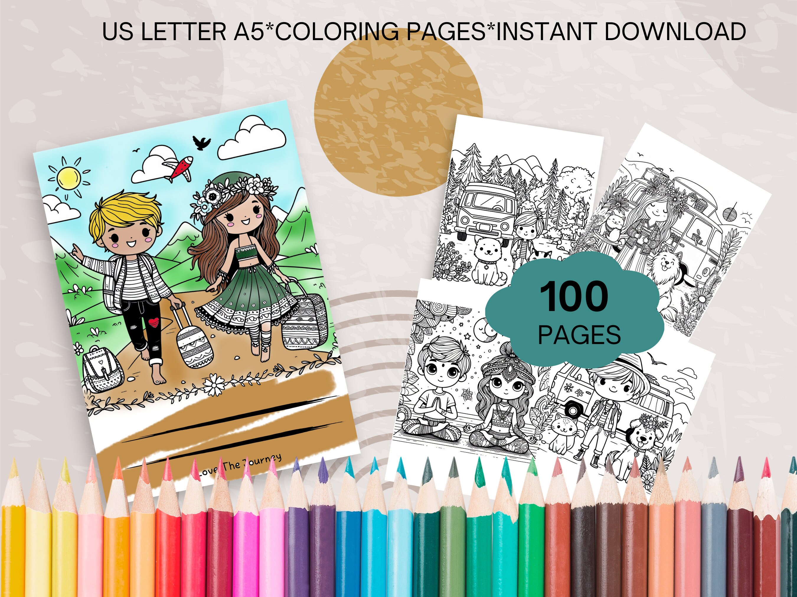 Bohemian Coloring Pages for Teens and Adults 100 Pages of Boho Living ...