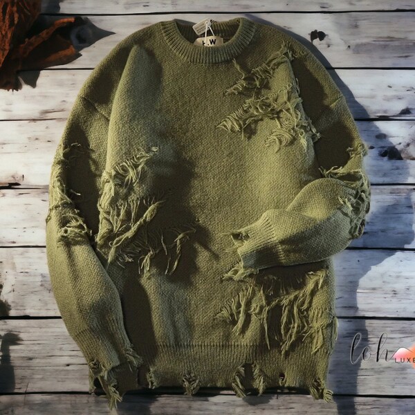 Ripped Sweater - Etsy