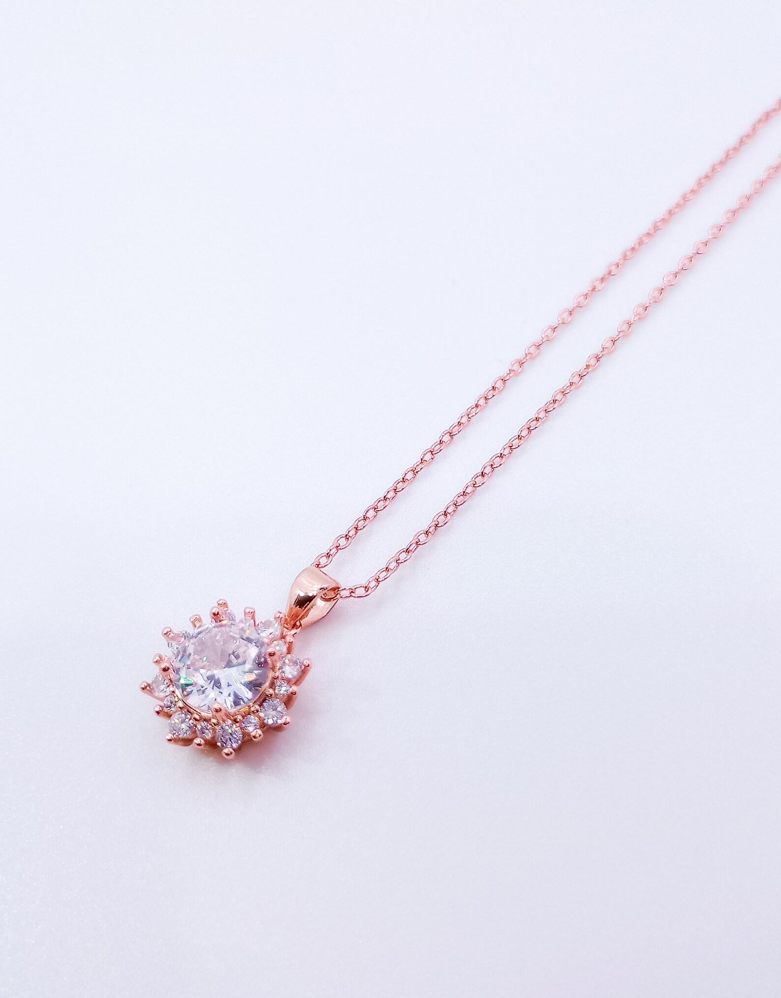 Radiant Crystal Starlight Pendant Necklace: Dainty Layered Necklace - Etsy