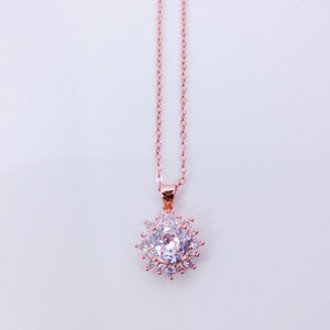 Radiant Crystal Starlight Pendant Necklace: Dainty Layered Necklace - Etsy