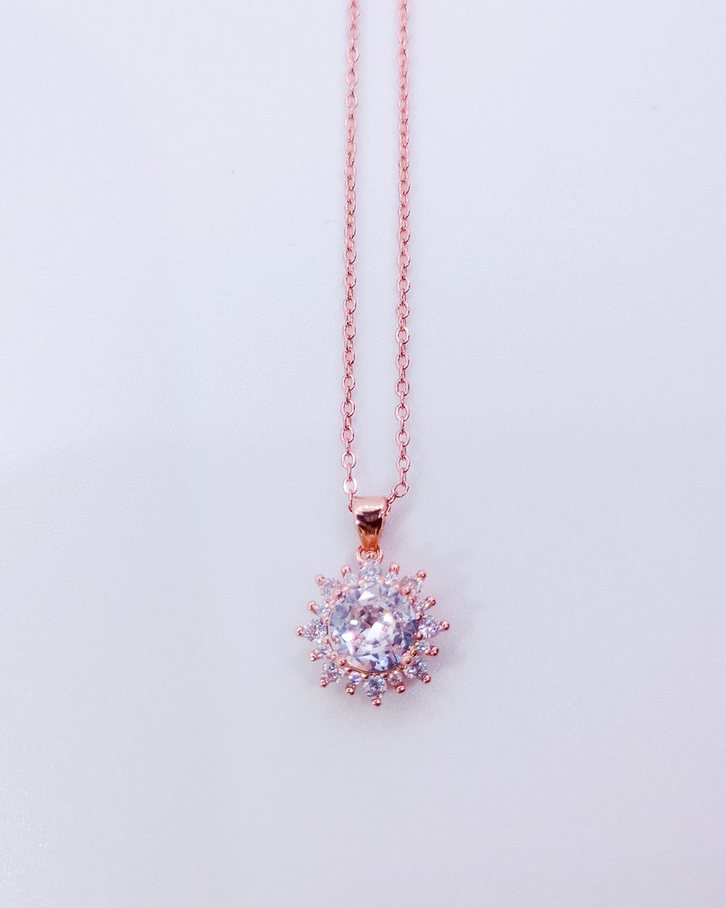Radiant Crystal Starlight Pendant Necklace: Dainty Layered Necklace - Etsy