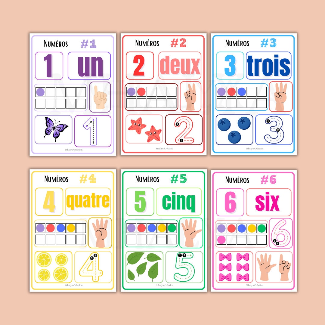 My Cards From 1 to 10 / Learn to Count - Etsy