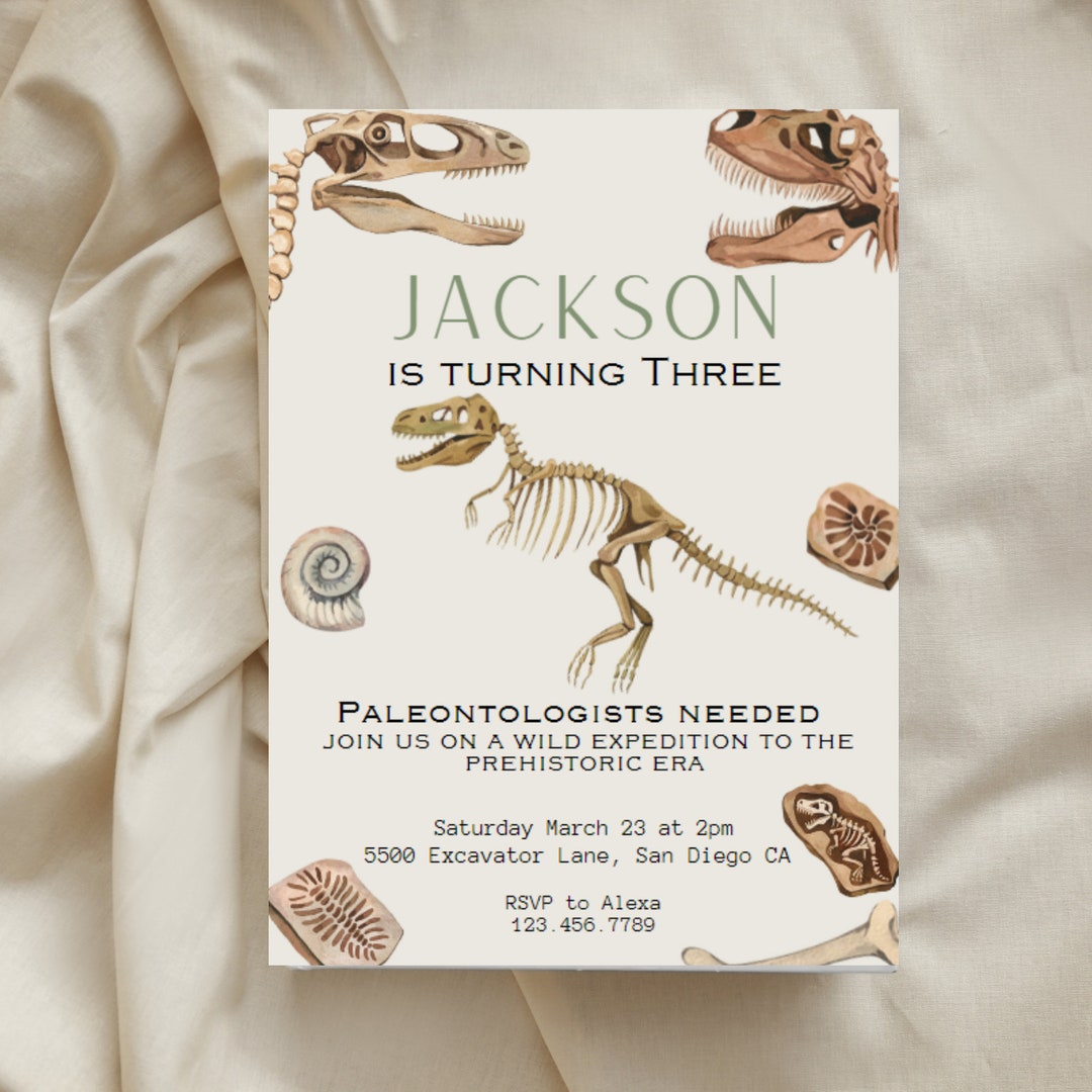 Dinosaur Raptor Party Invitation - Etsy