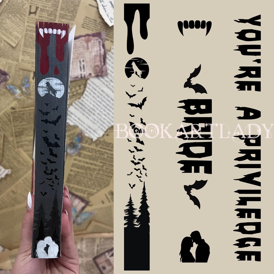 Digital File BRIDE Stencil for DIY Book Sprayed Edges - Etsy