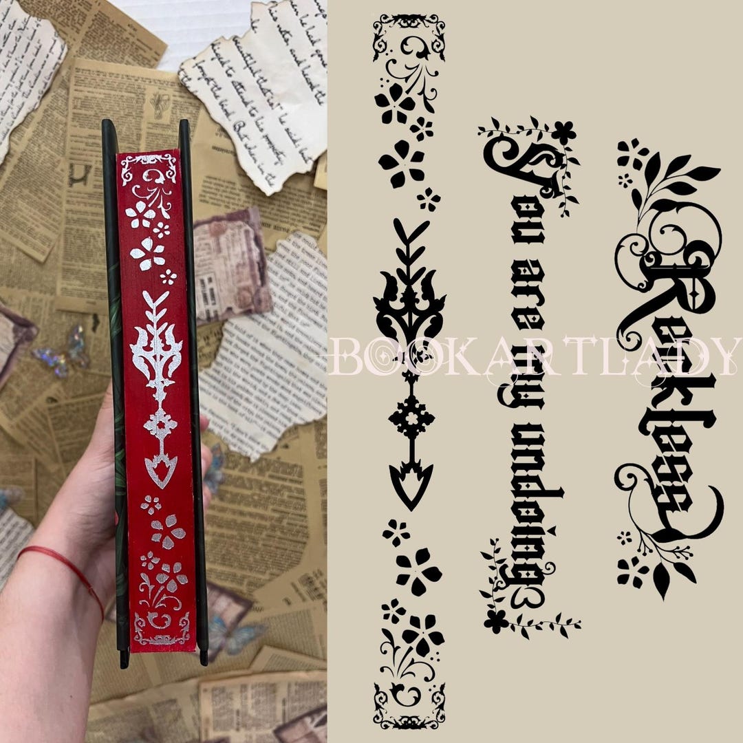 Digital File Reckless Stencil for DIY Book Sprayed Edges - Etsy