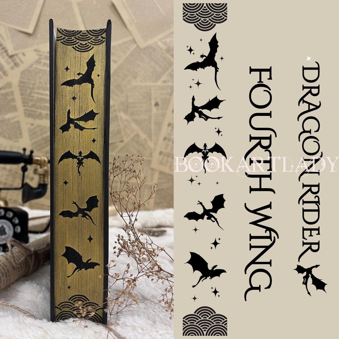 Digital File Fourth Wing Stencil for DIY Book Sprayed Edges - Etsy